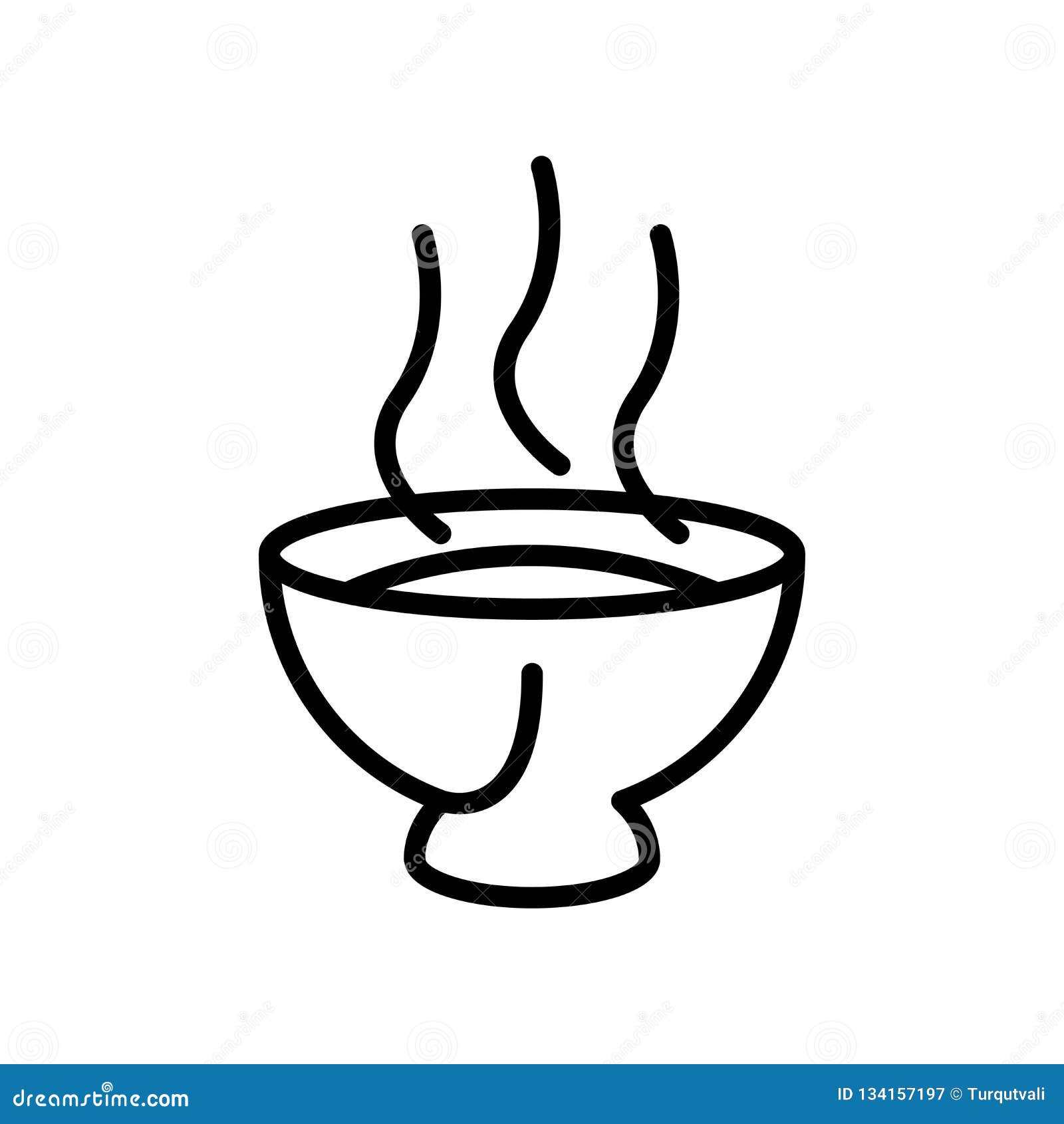 Soup Icon Vector Isolated on White Background, Soup Sign , Line and ...