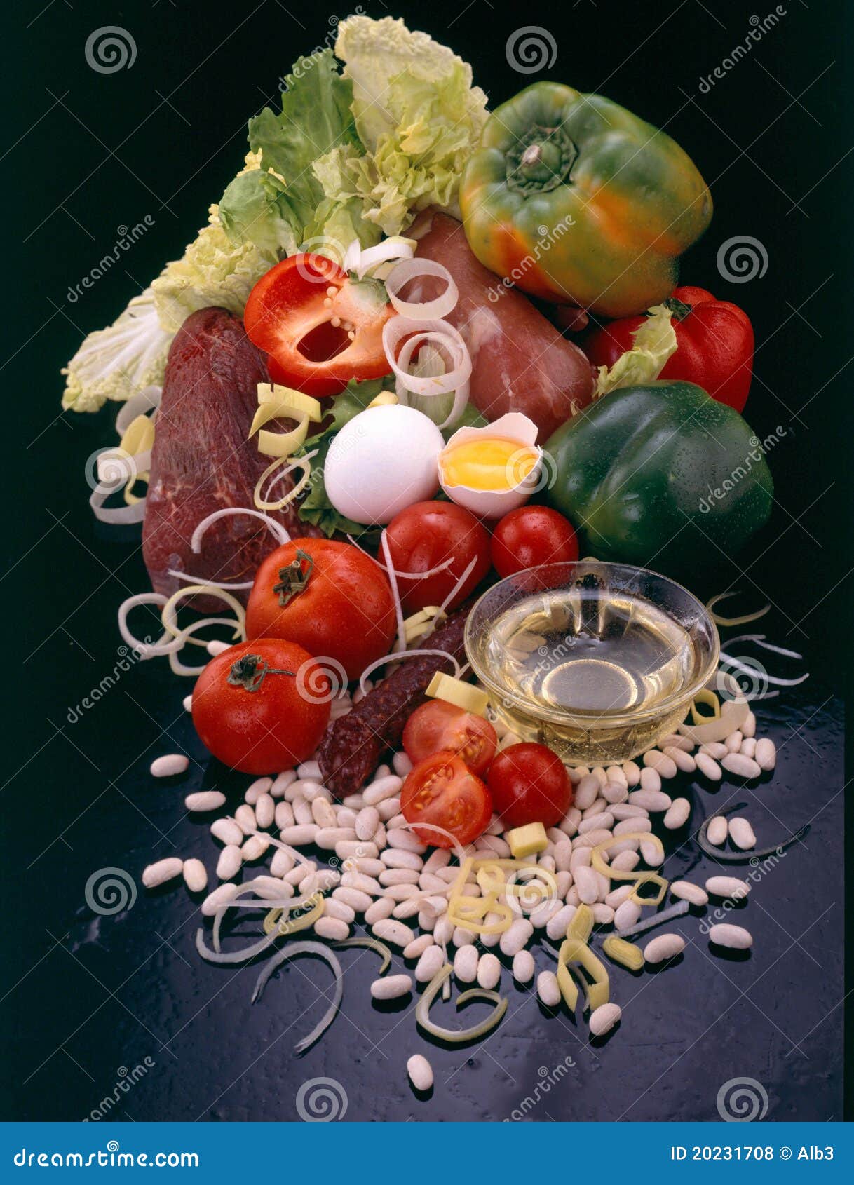 Soup ingredients stock photo. Image of onion, maggi, bean - 20231708