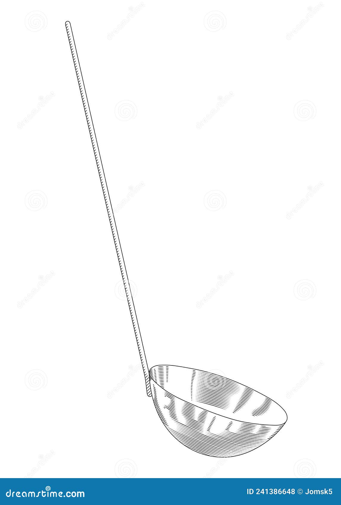Soup Ladle Vector Sketch. Kitchenware Stock Vector - Illustration of ...
