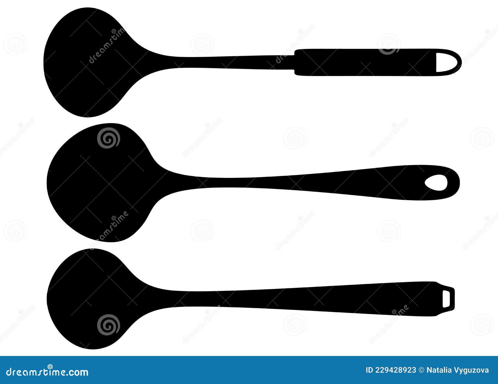 Soup ladles included. stock vector. Illustration of kitchen - 229428923