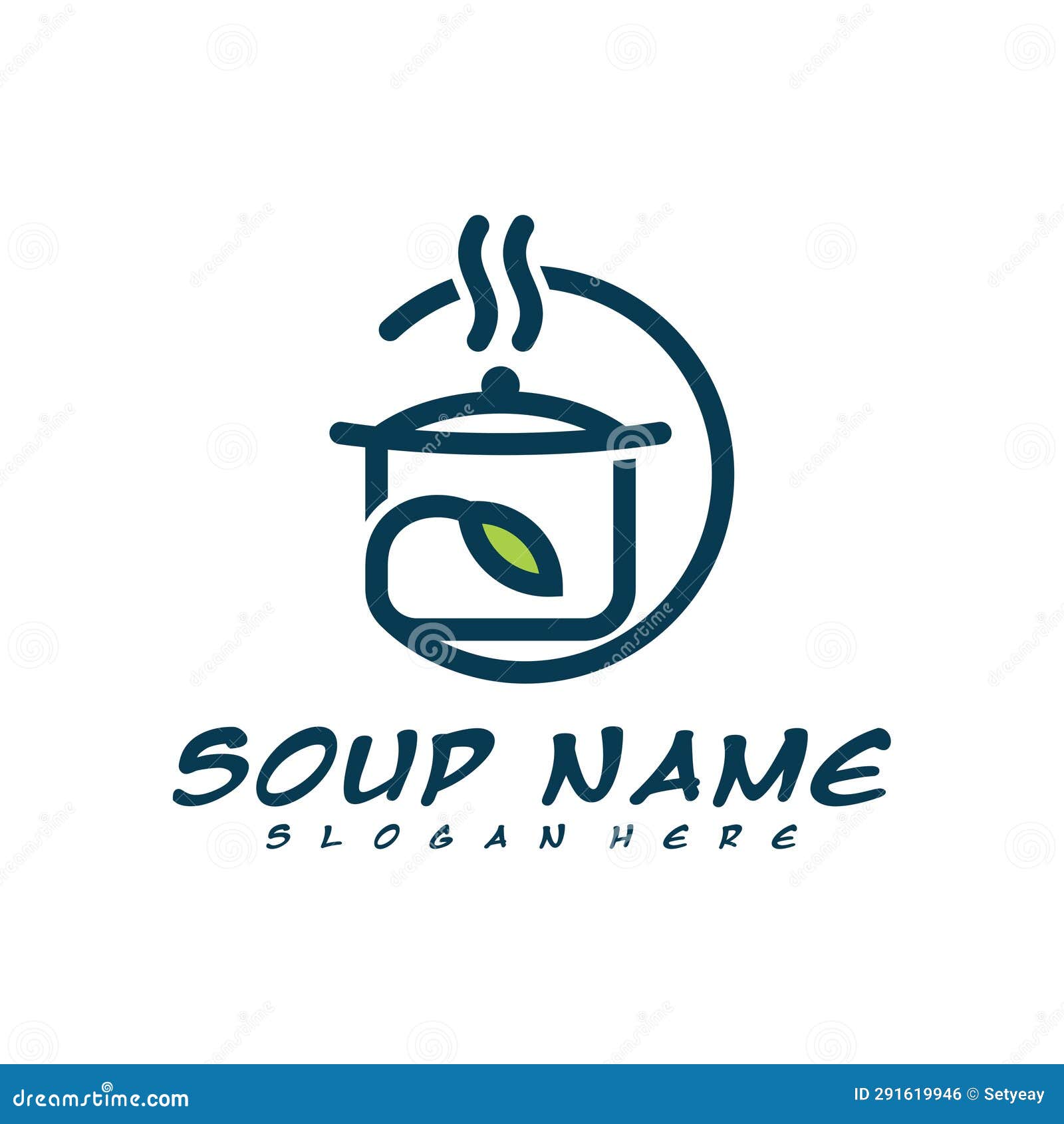 Soup Logo Design Concept. Food Cooking Logo Vector Stock Vector ...