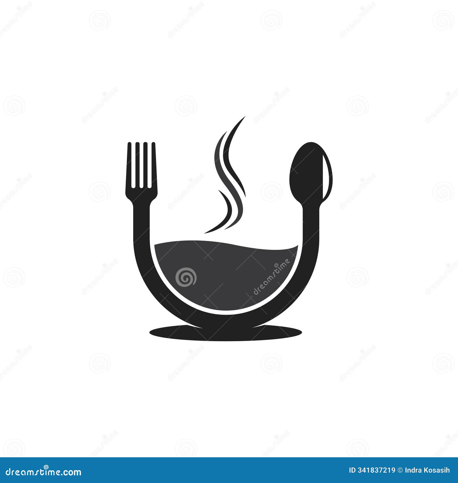 Soup Logo Vector Icon Design.soup Logo Combined with Fork and Spoon ...