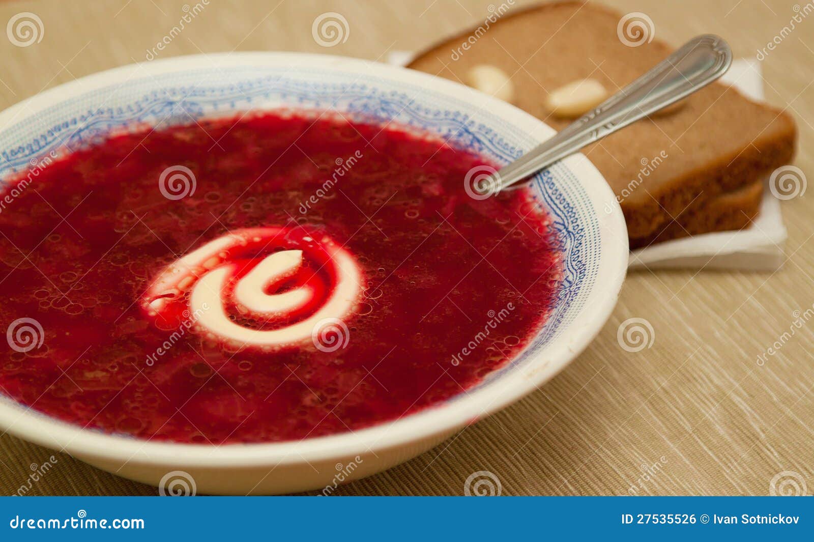Soup with mayonnaise stock photo. Image of meal, soup - 27535526