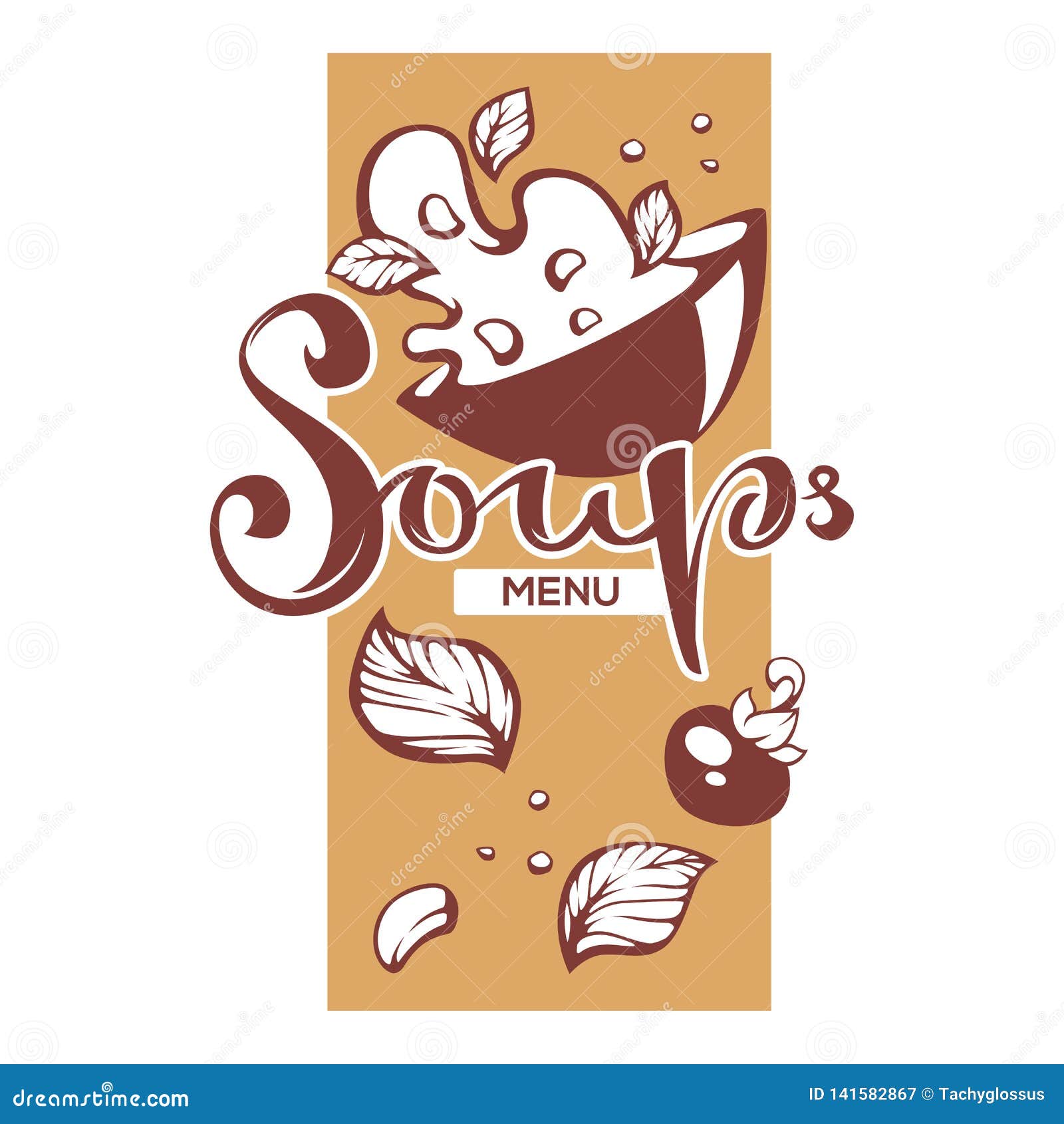 Soup Menu, Vector Illustration with Image of Soup Bowl, Stock Vector ...