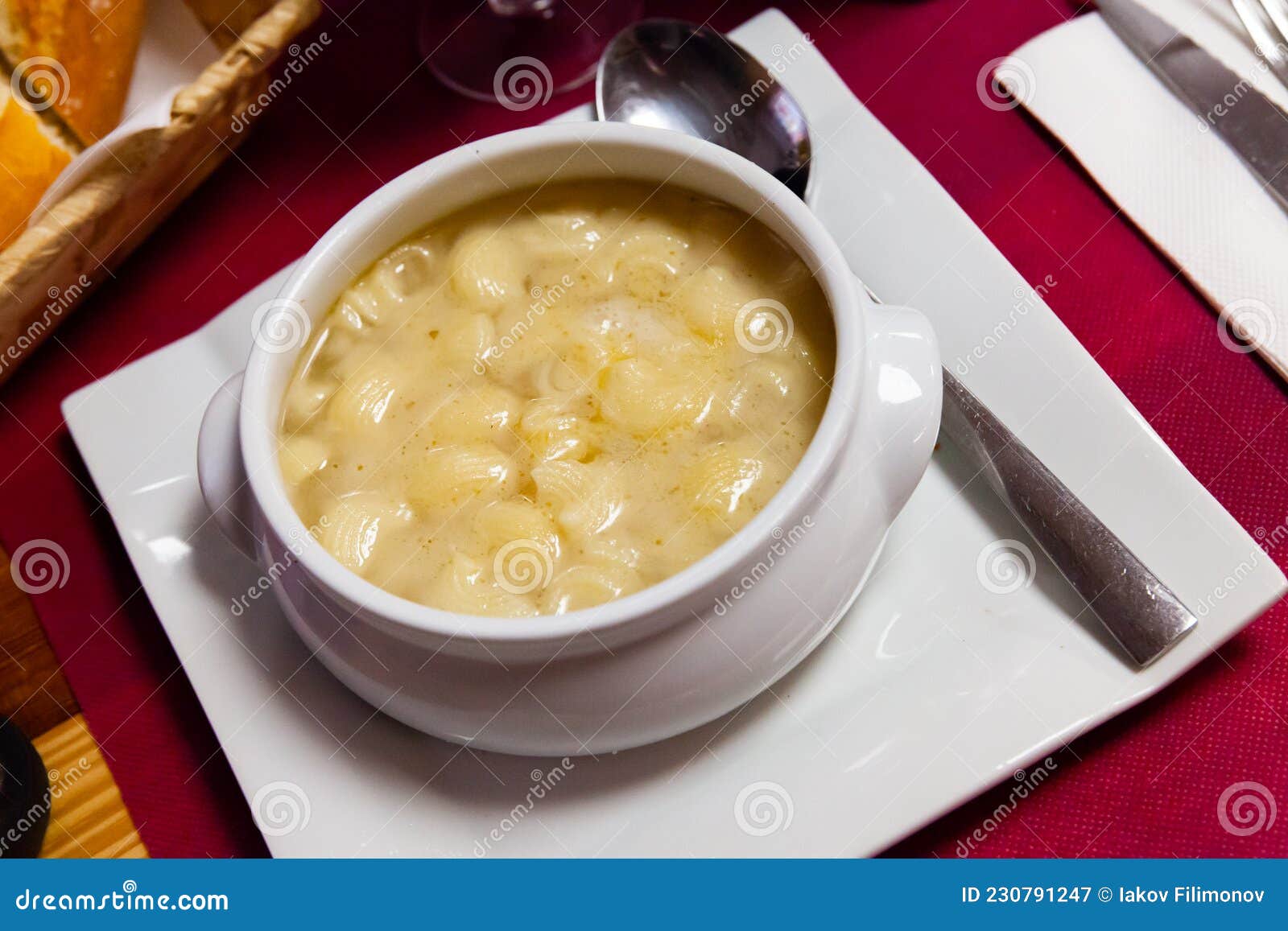 Soup with Pasta Pipe Rigate Stock Image - Image of pipe, cooked: 230791247