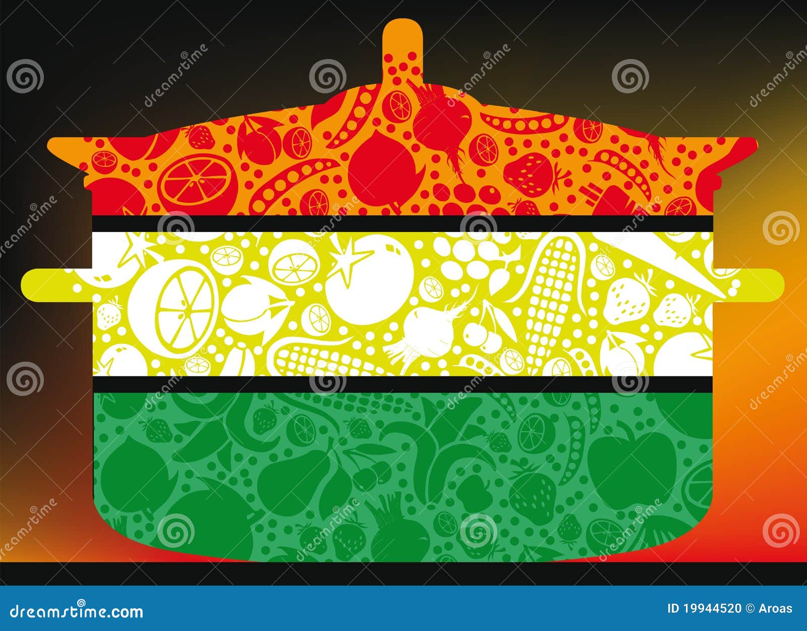 Soup pot. stock vector. Illustration of concept, household - 19944520