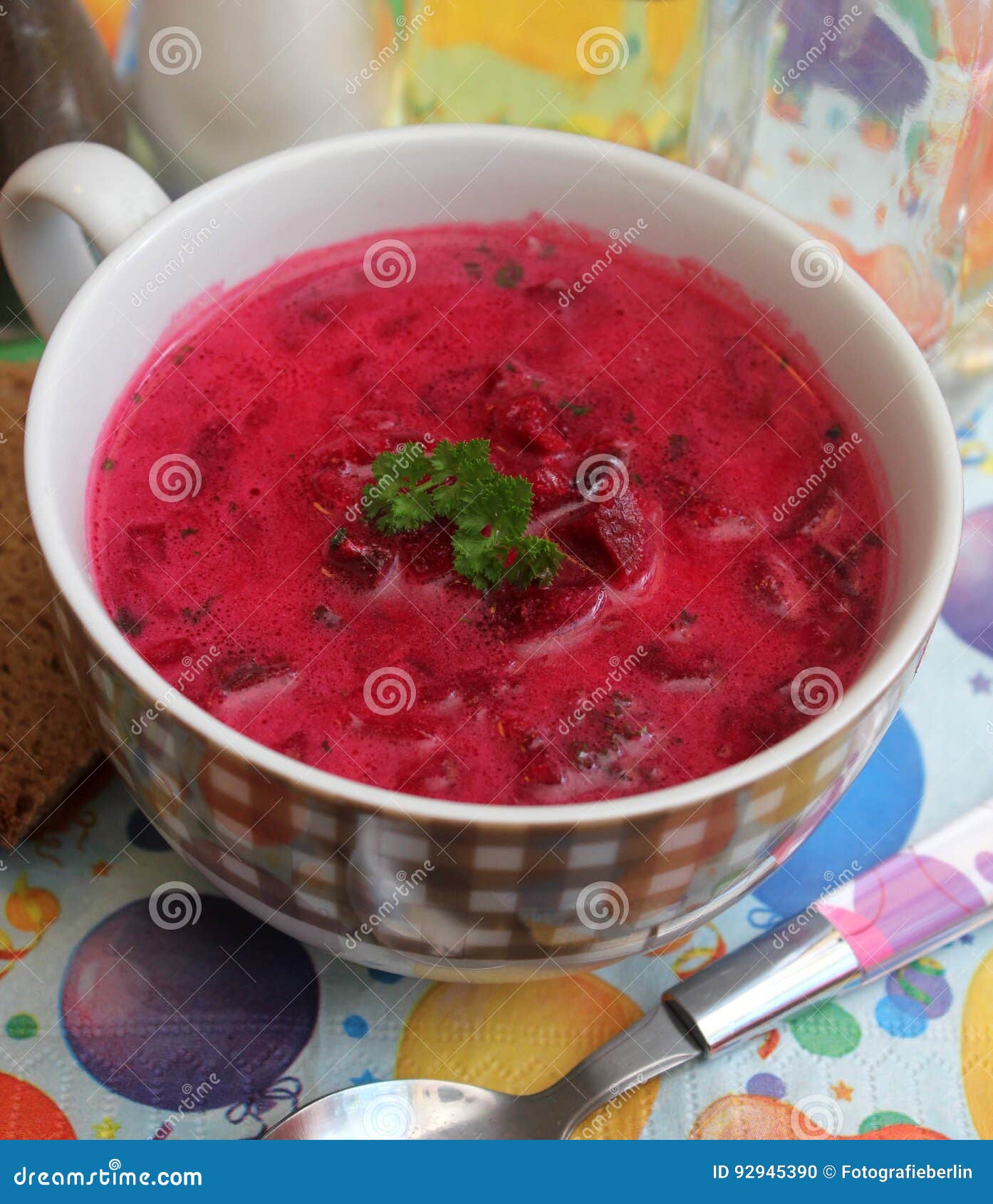 Soup of red beet roots stock photo. Image of starter - 92945390