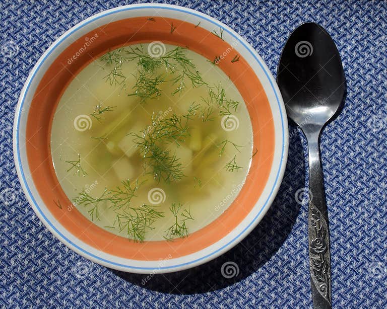 Soup from a Siliculose String Bean Stock Image - Image of fiber ...