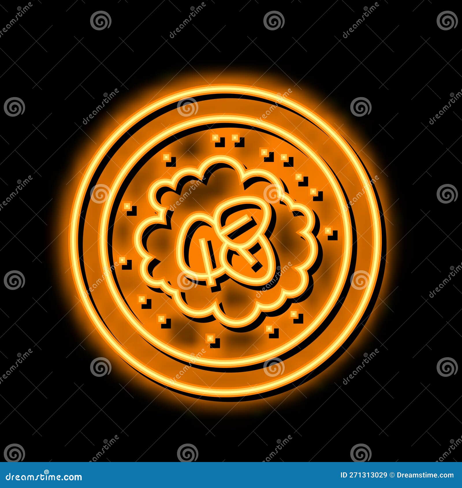 Soup with Spinach Ingredient Neon Glow Icon Illustration Stock Vector ...