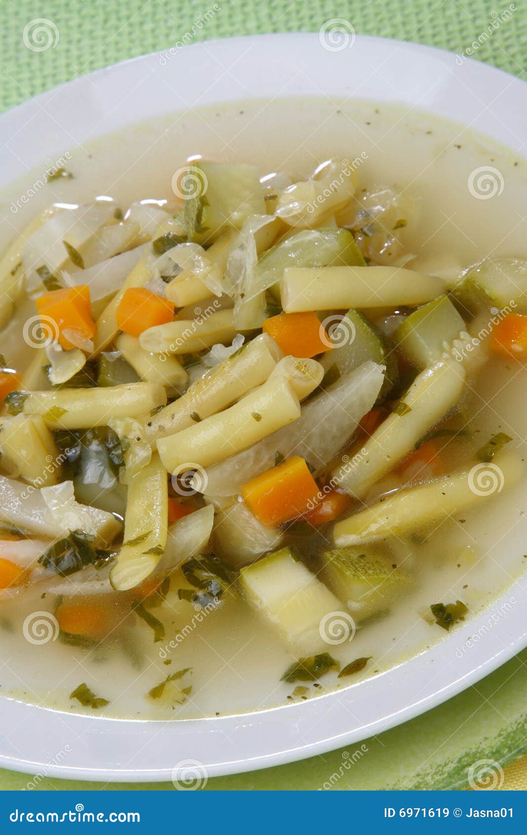 Soup with string beans stock image. Image of string, food - 6971619