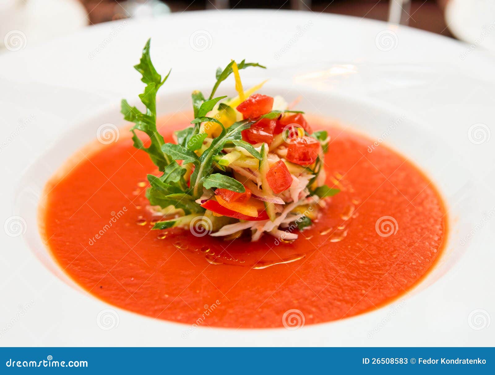 Soup on table stock image. Image of spanish, herbal, fresh - 26508583