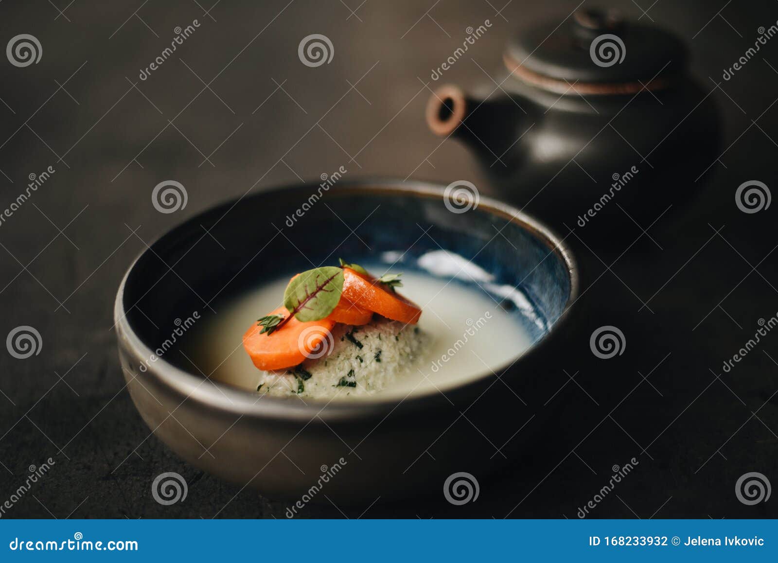 Soup at Table Fine Dining stock photo. Image of fresh - 168233932