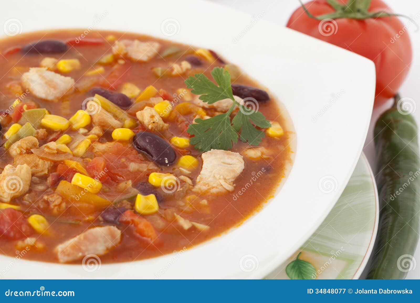 Soupe mexicaine image stock. Image du mexicain, plaque - 34848077