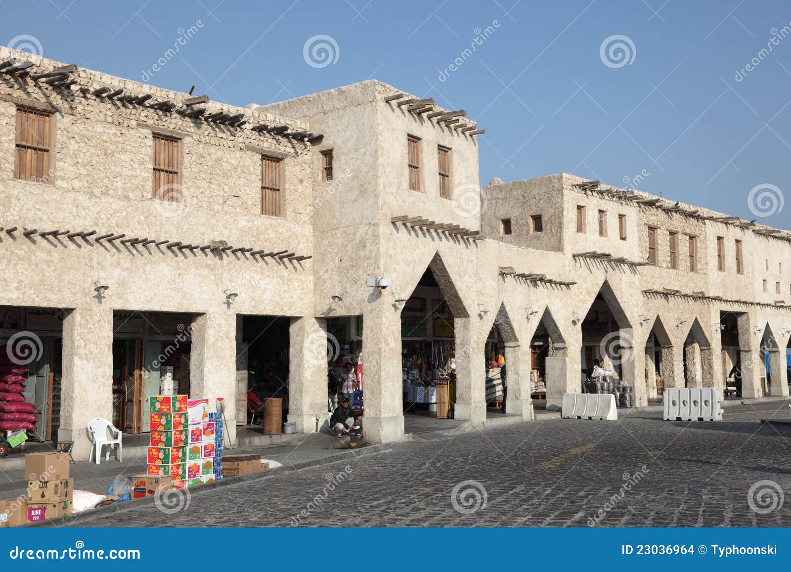 Souq Waqif in Doha, Qatar editorial stock image. Image of landmark ...
