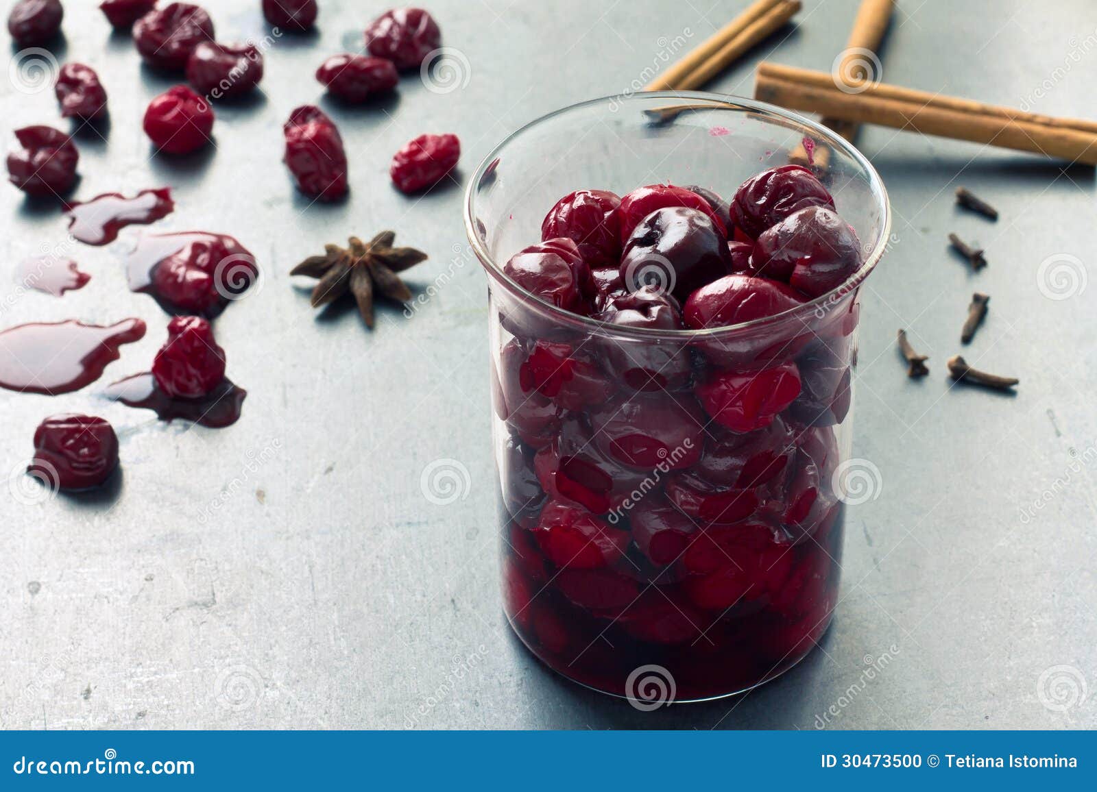 Sour cherry sauce stock photo. Image of spilled, juice - 30473500