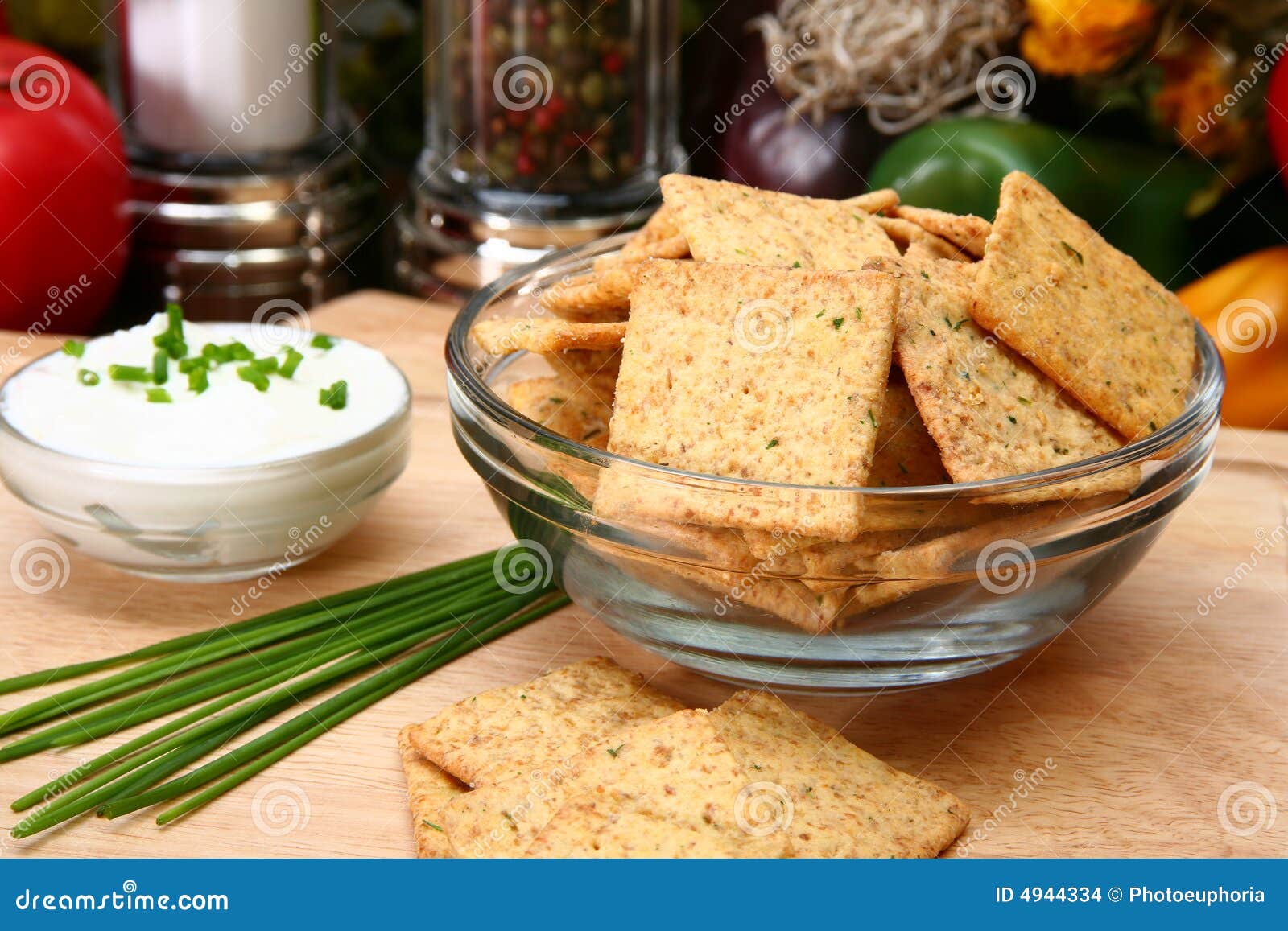 Sour Cream Chive Flavored Crackers Stock Photos - Free & Royalty-Free ...