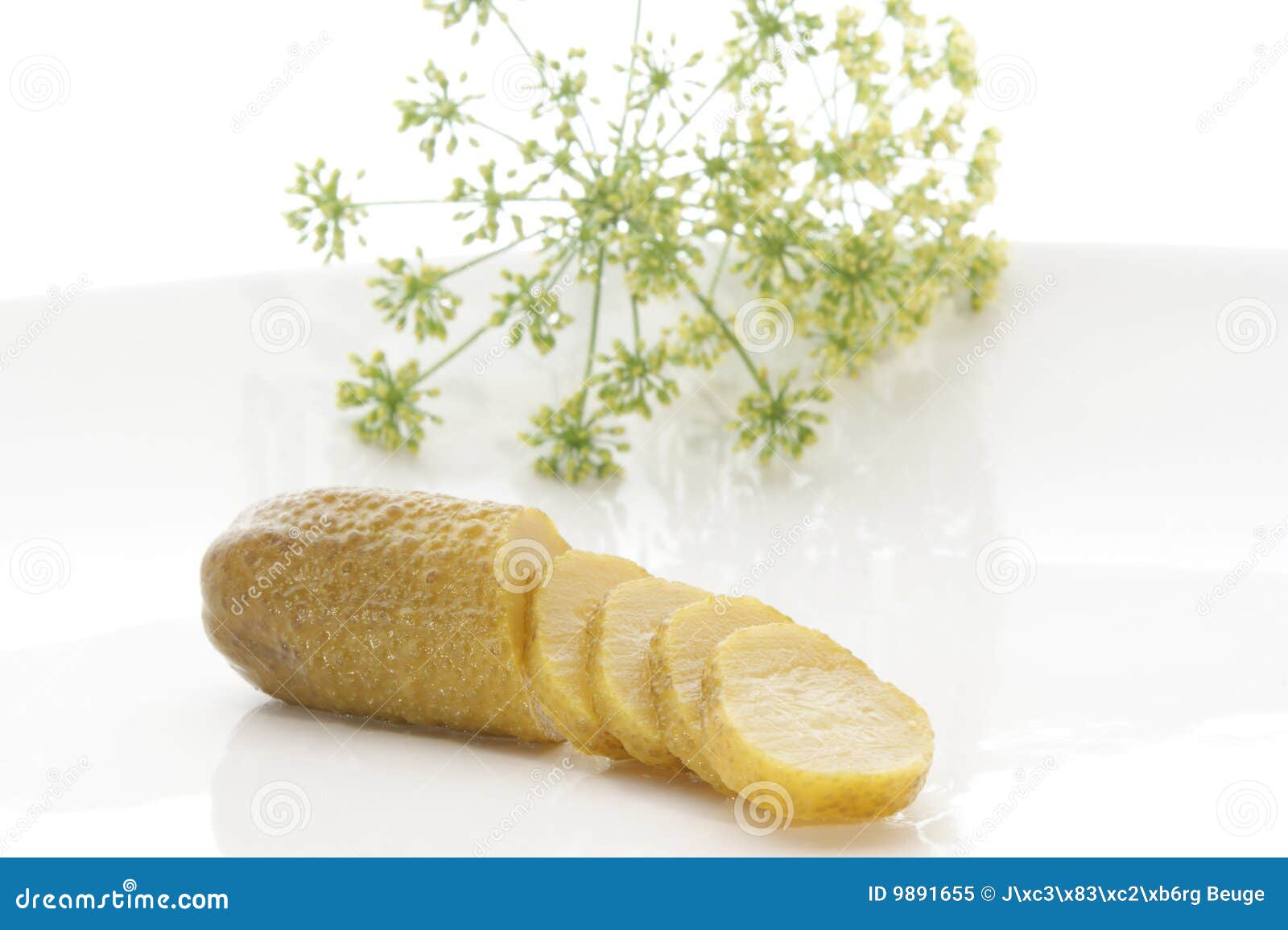Sour Gherkin Cut Half into Slices Stock Image - Image of healthy ...