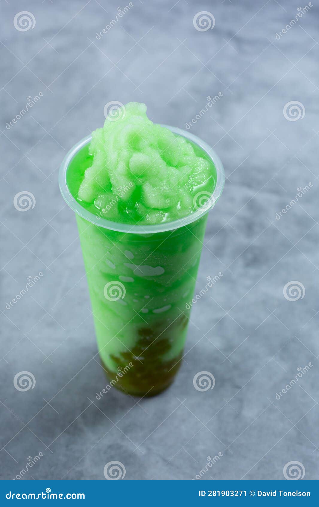 Sour green apple slushie stock image. Image of bubble - 281903271
