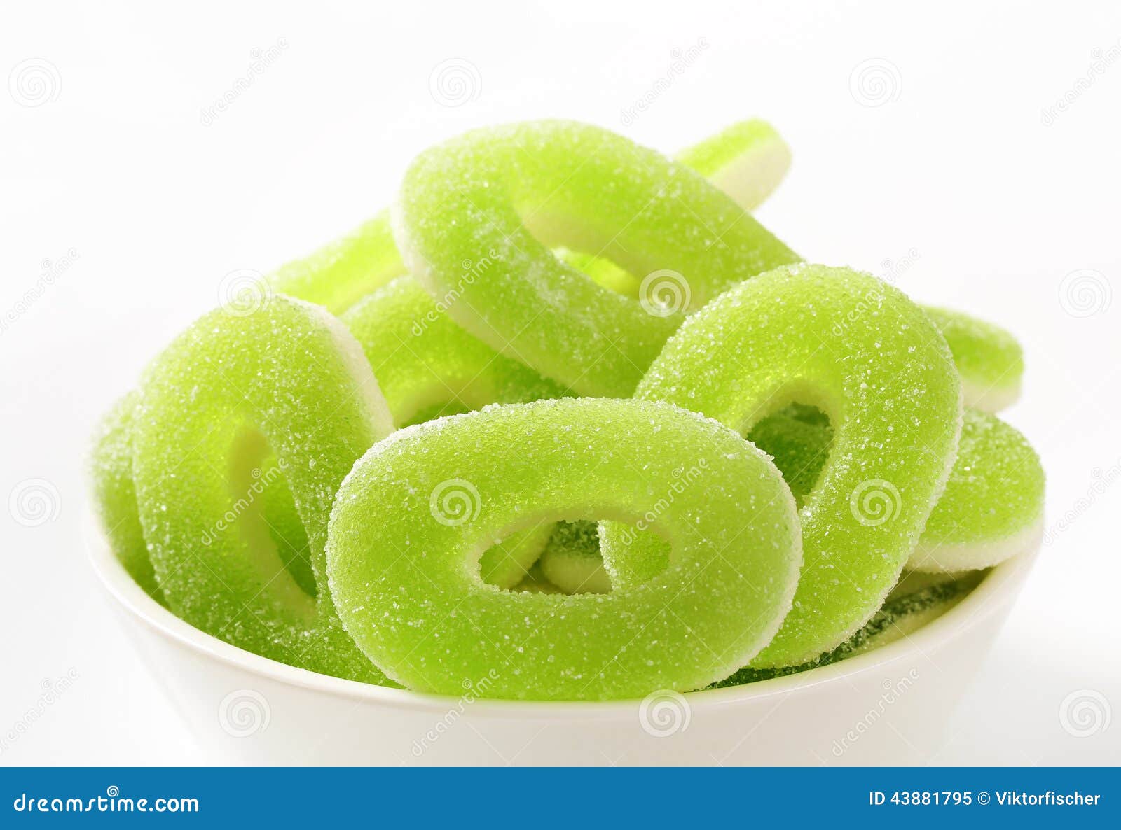 Sour gummy apple rings stock image. Image of confectionery - 43881795