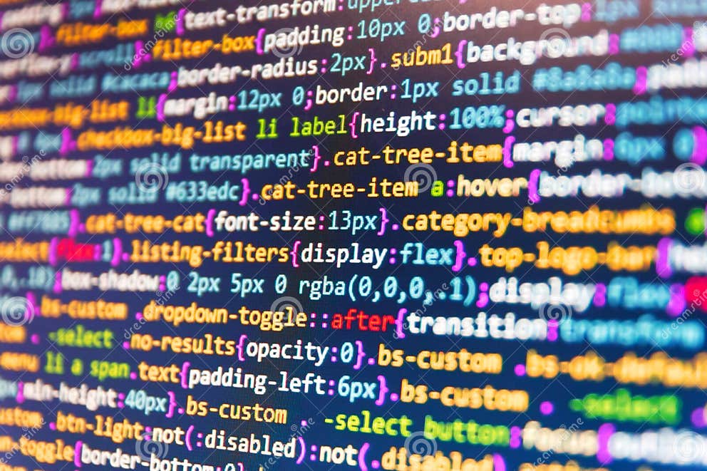 Source Abstract Algorithm Concept Programmer Working On Computer