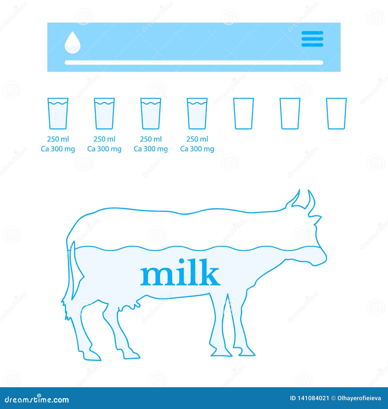 Source of Calcium Icon in Linear Style Stock Illustration ...