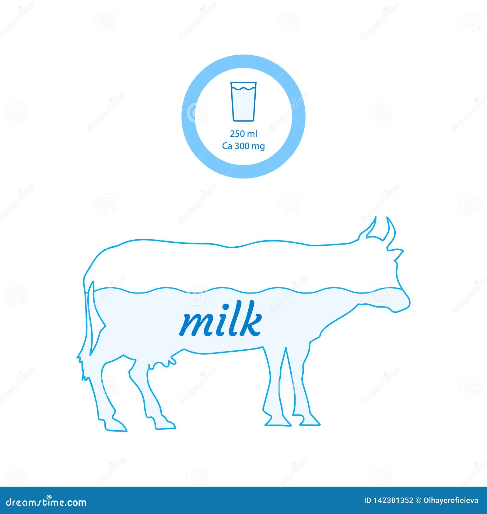 Source of Calcium Icon in Linear Style Stock Vector - Illustration of ...