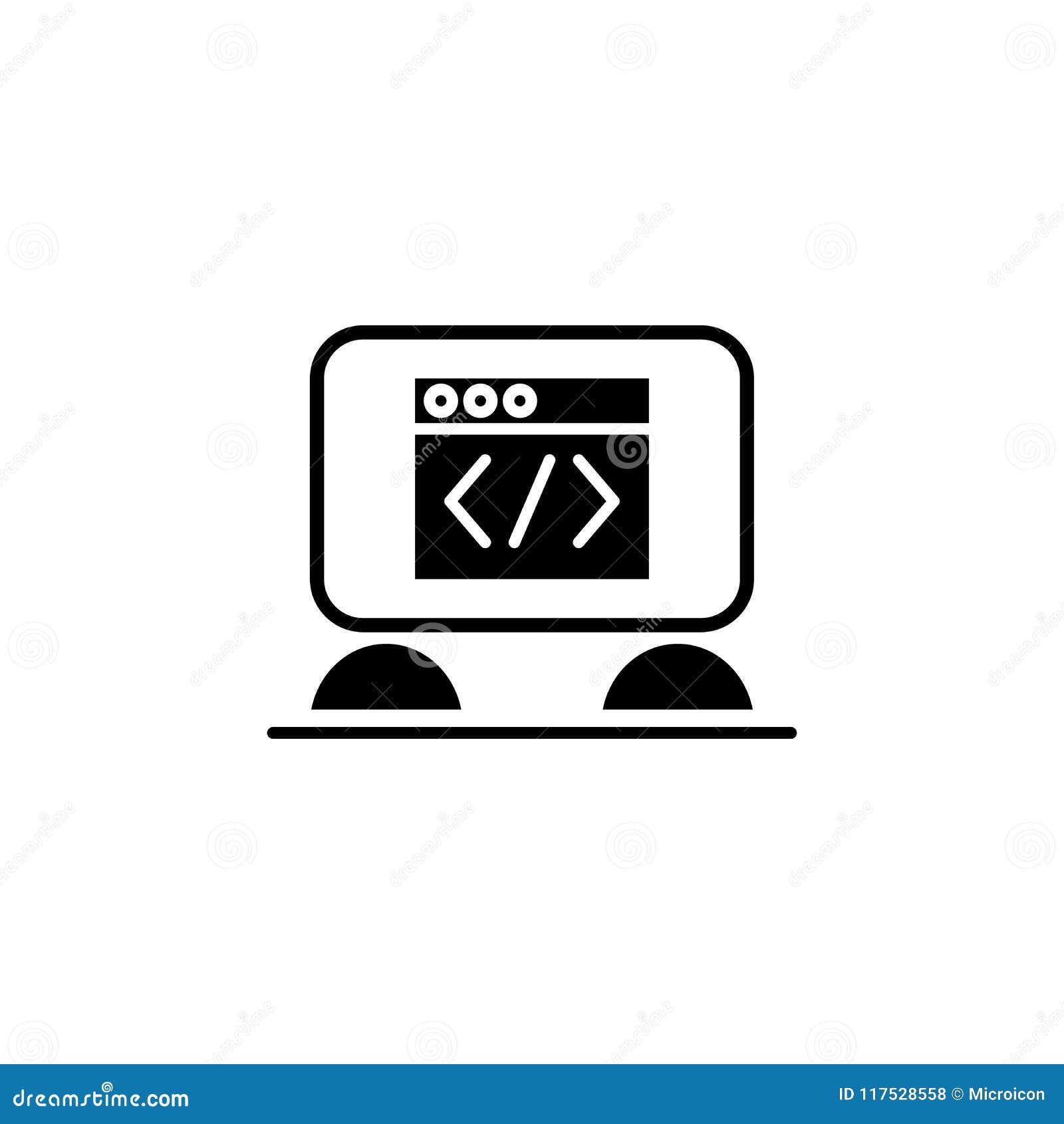 Source Code Black Icon Concept. Source Code Flat Vector Symbol, Sign ...