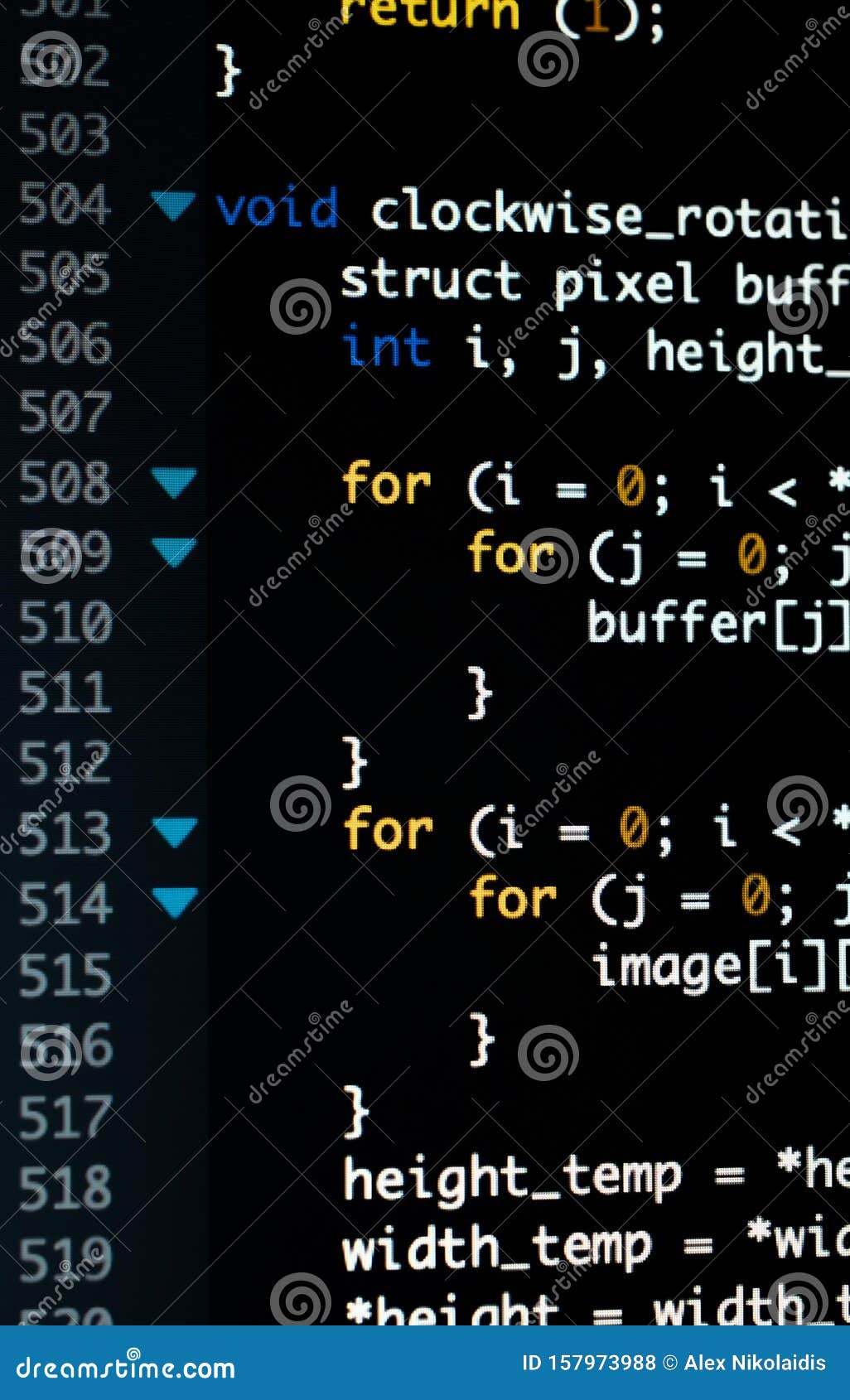 Computer Program Source Hacker Code Stock Photo - Image of coder ...