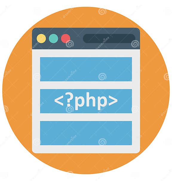 Source Code, Content Management, Isolated Vector Icons that Can Be ...