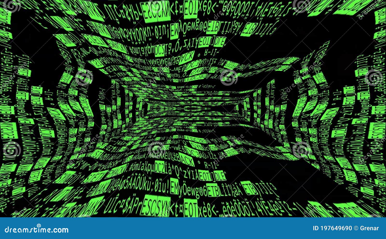 Source Code Corridor Matrix Crypto Distorted Stock Illustration ...