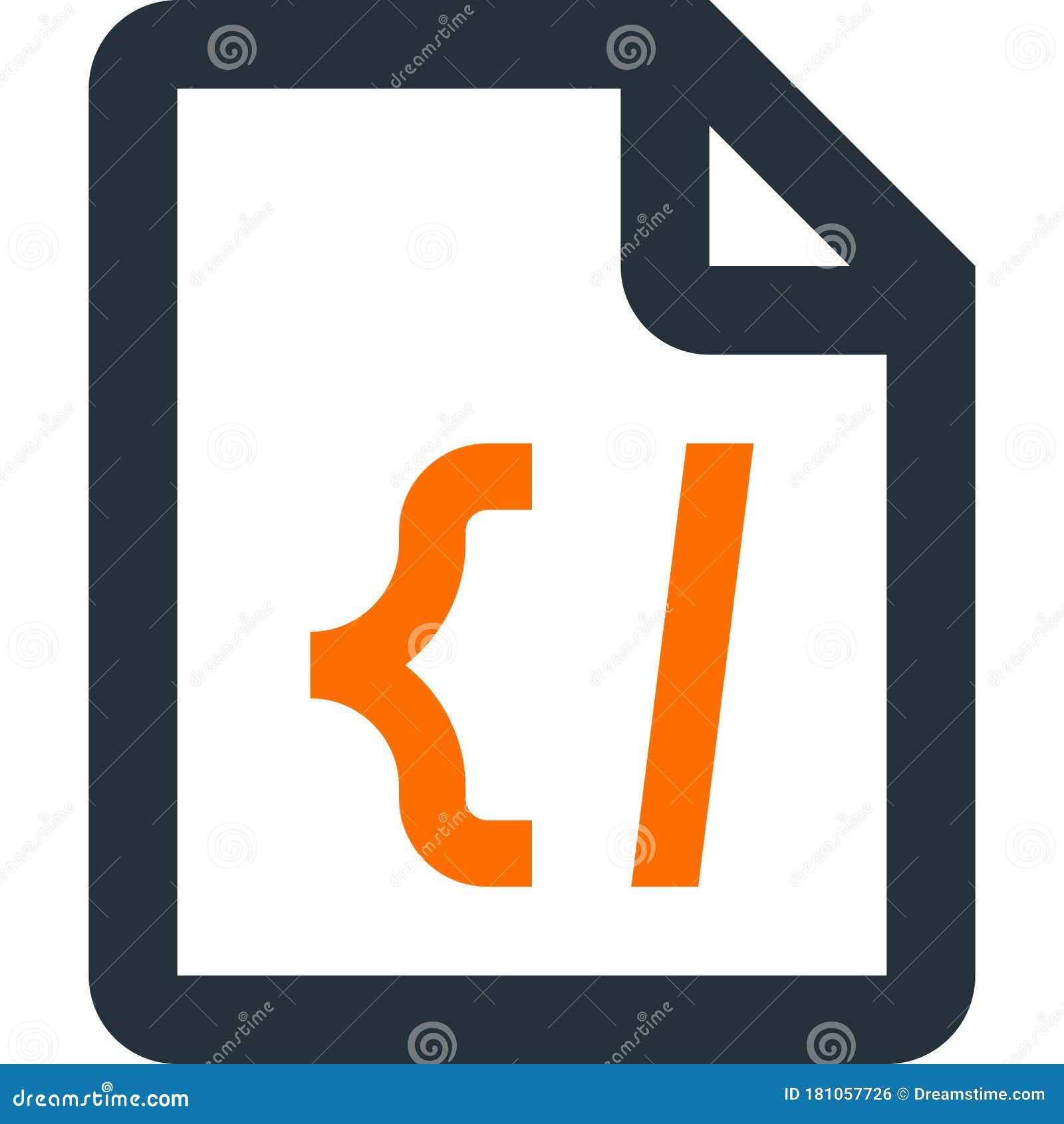 Source Code File Tag Coding Script Vector Icon Stock Vector Illustration Of Programming