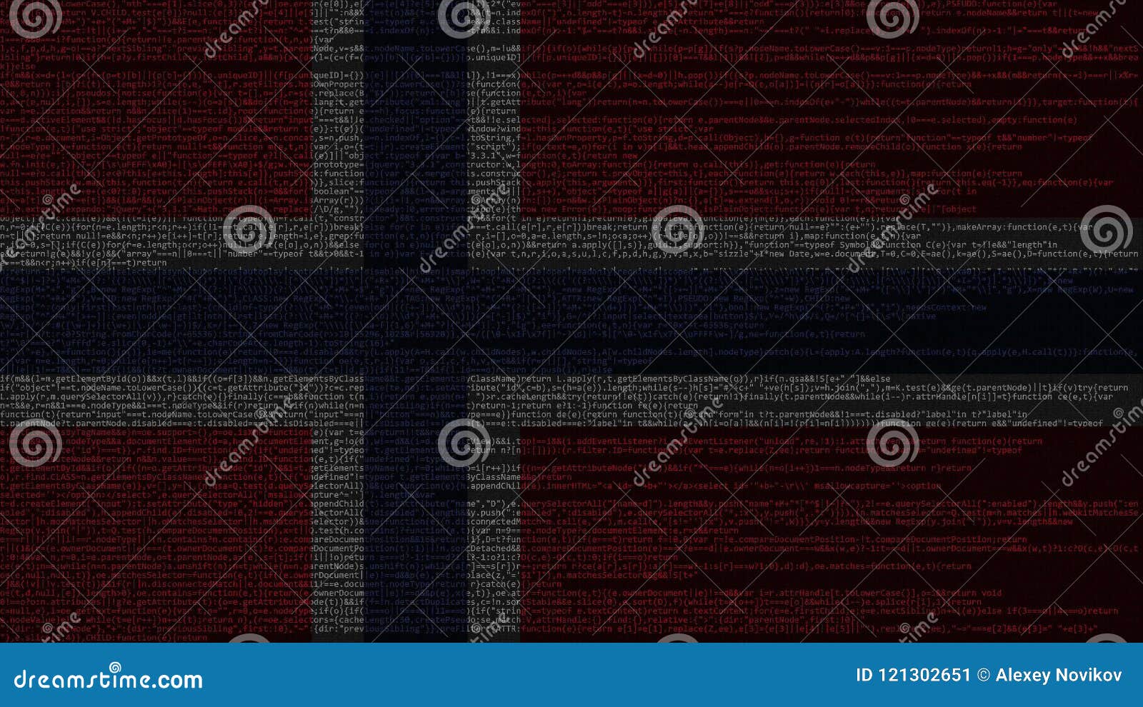Source Code And Flag Of Norway Norwegian Digital Technology Or Programming Related 3d Rendering