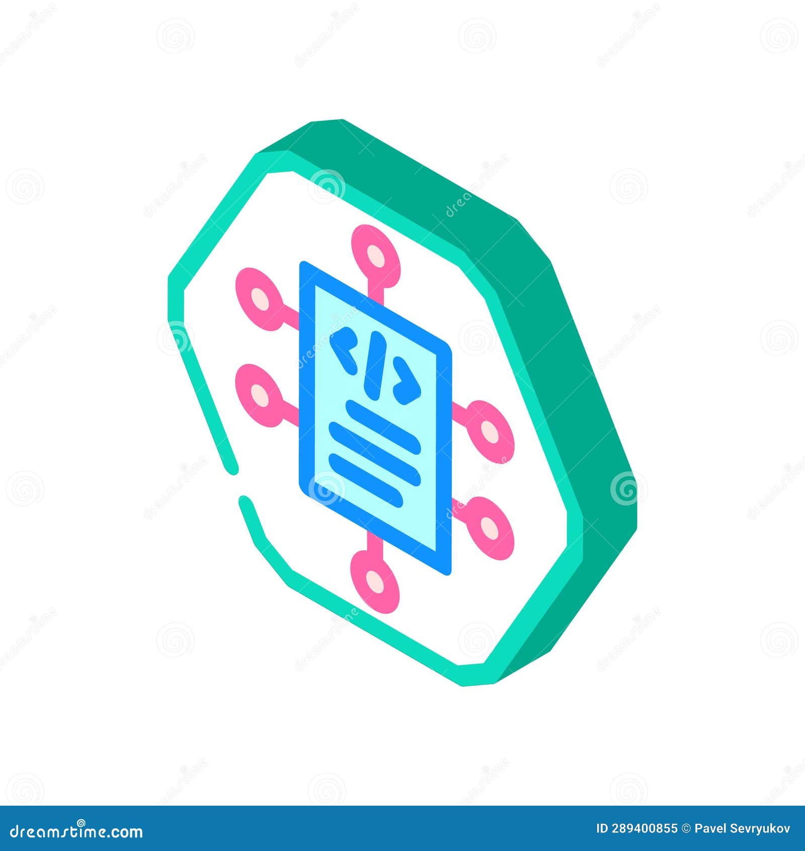 Source Code Management Isometric Icon Vector Illustration Stock Vector