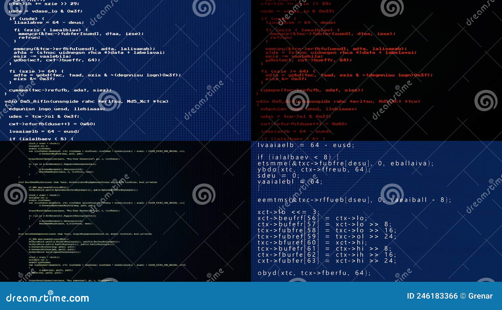 Source Code Mixed Terminals Stock Illustration - Illustration of coding ...