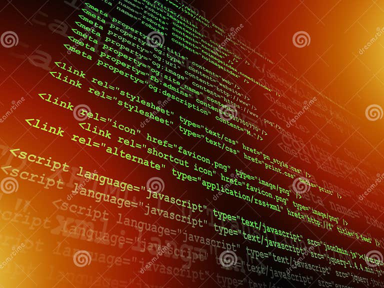 Source Code Programming Concept Stock Illustration - Illustration of ...