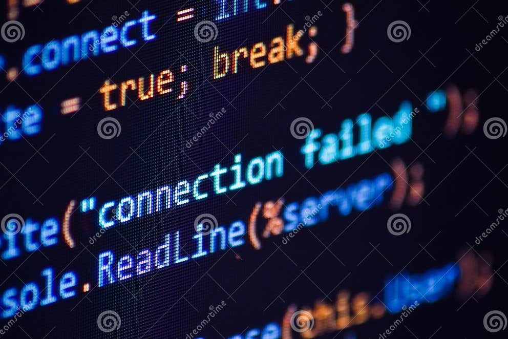 Source code stock image. Image of pixels, screenshot - 43586789