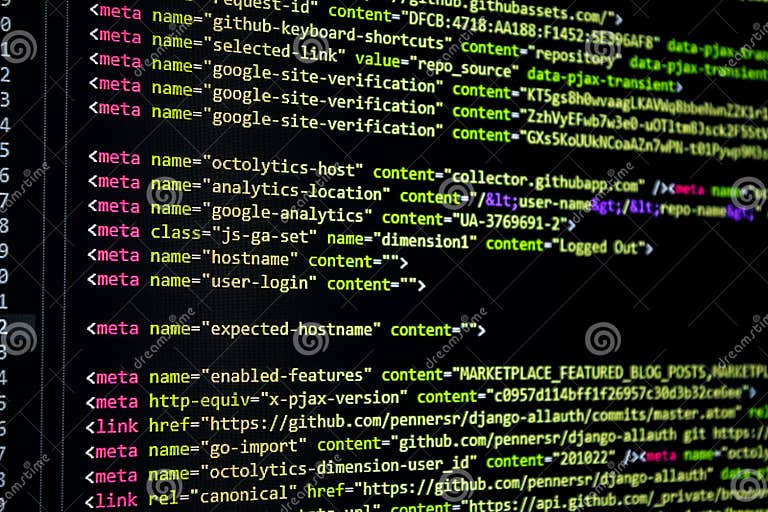 Source Code Screen Programming Code Writing Script Stock Image 7955