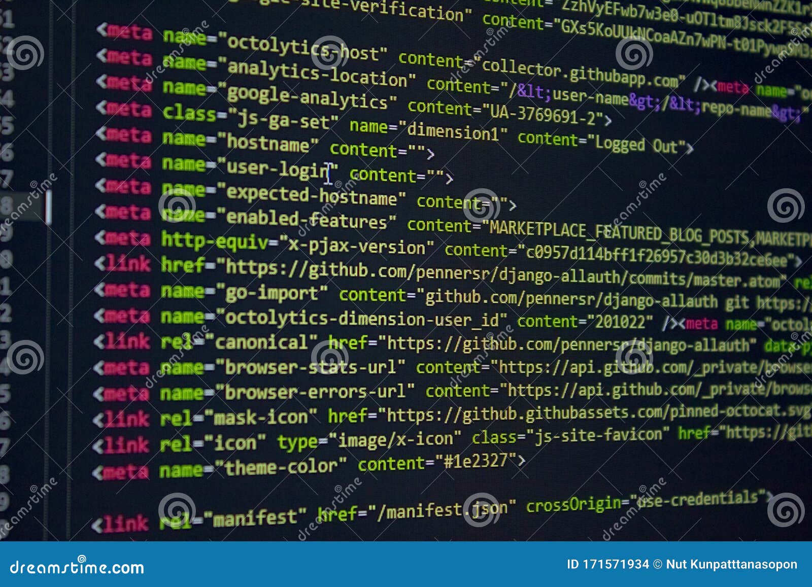 Source Code Screen Programming Code Writing Script Programmer Editing Code Background Stock