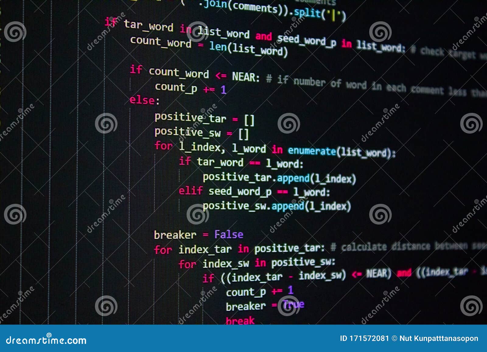 Source Code Screen Programming Code Writing Script Stock Image Image Of Coding Command
