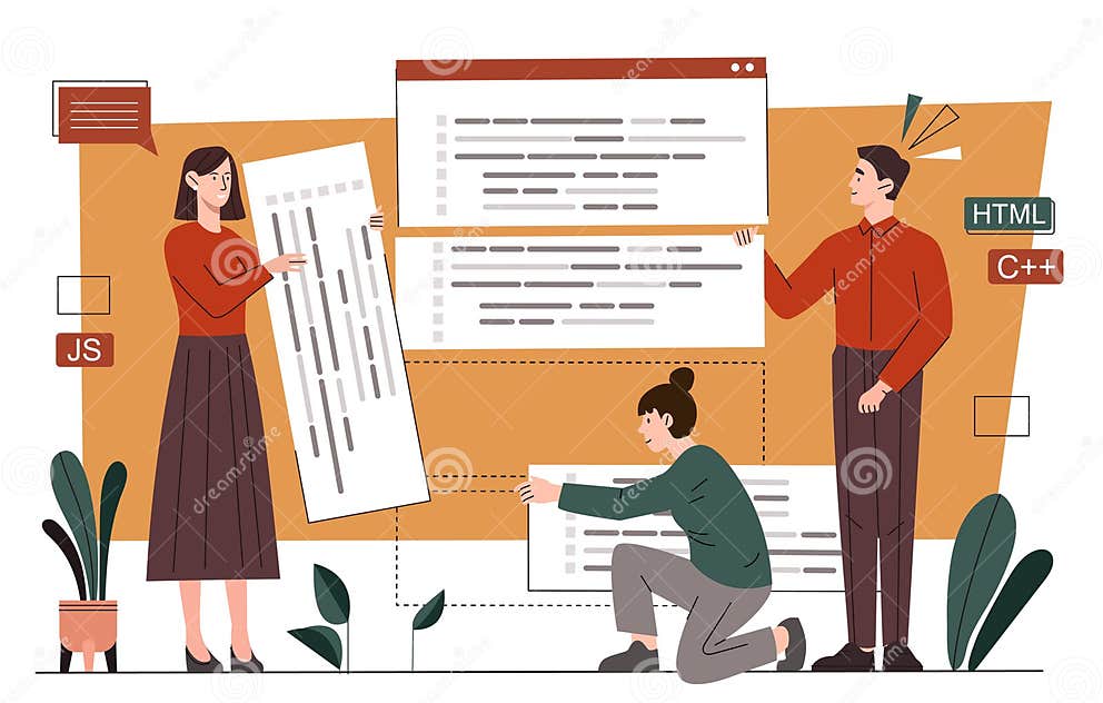 Source code vector concept stock vector. Illustration of command ...