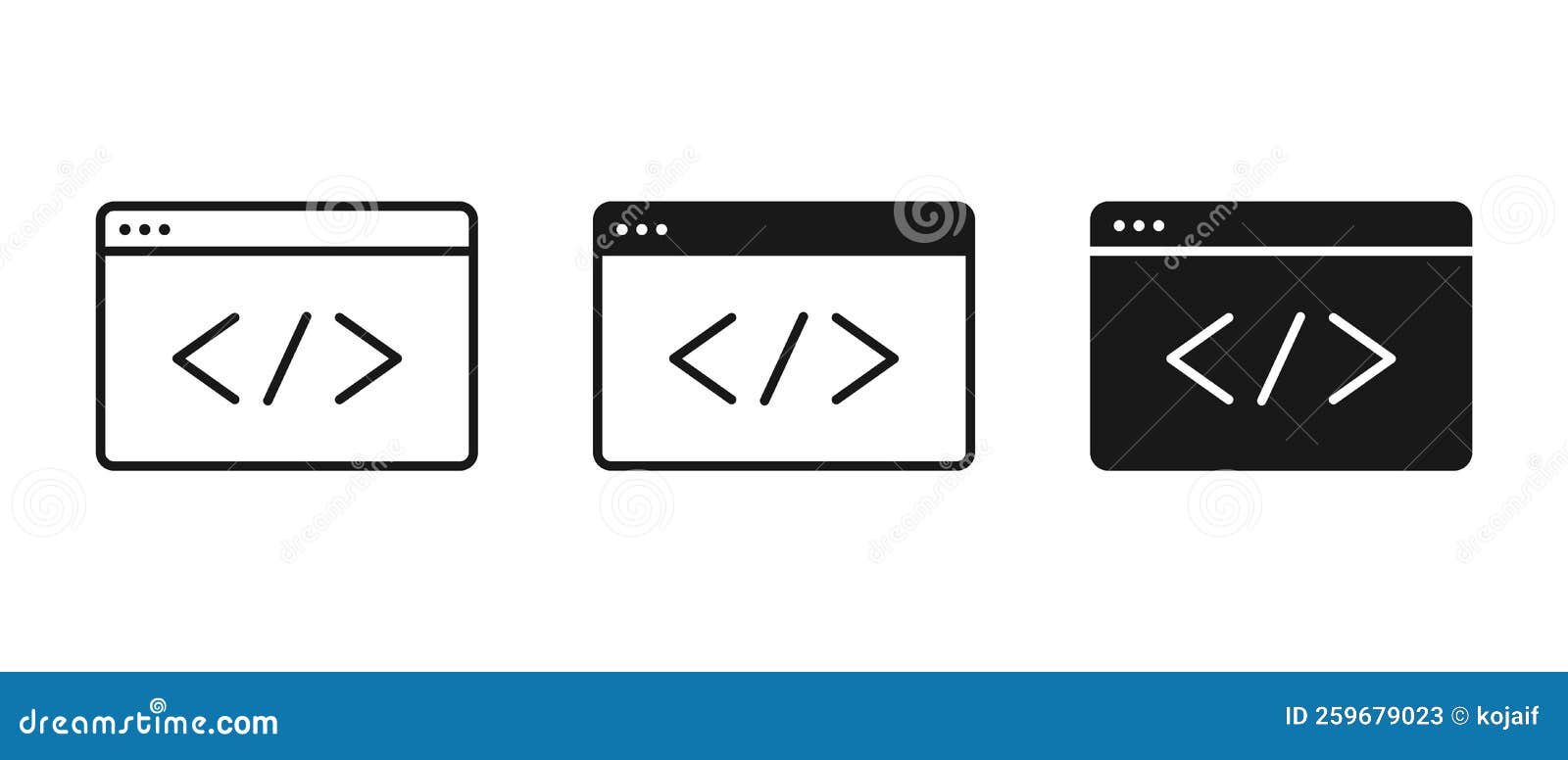 Source Code Vector Icon Outline File Coding Script Sign App Programming Window Symbol Stock