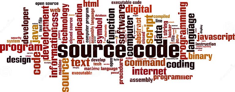 Source code word cloud stock vector. Illustration of programmer - 167657290