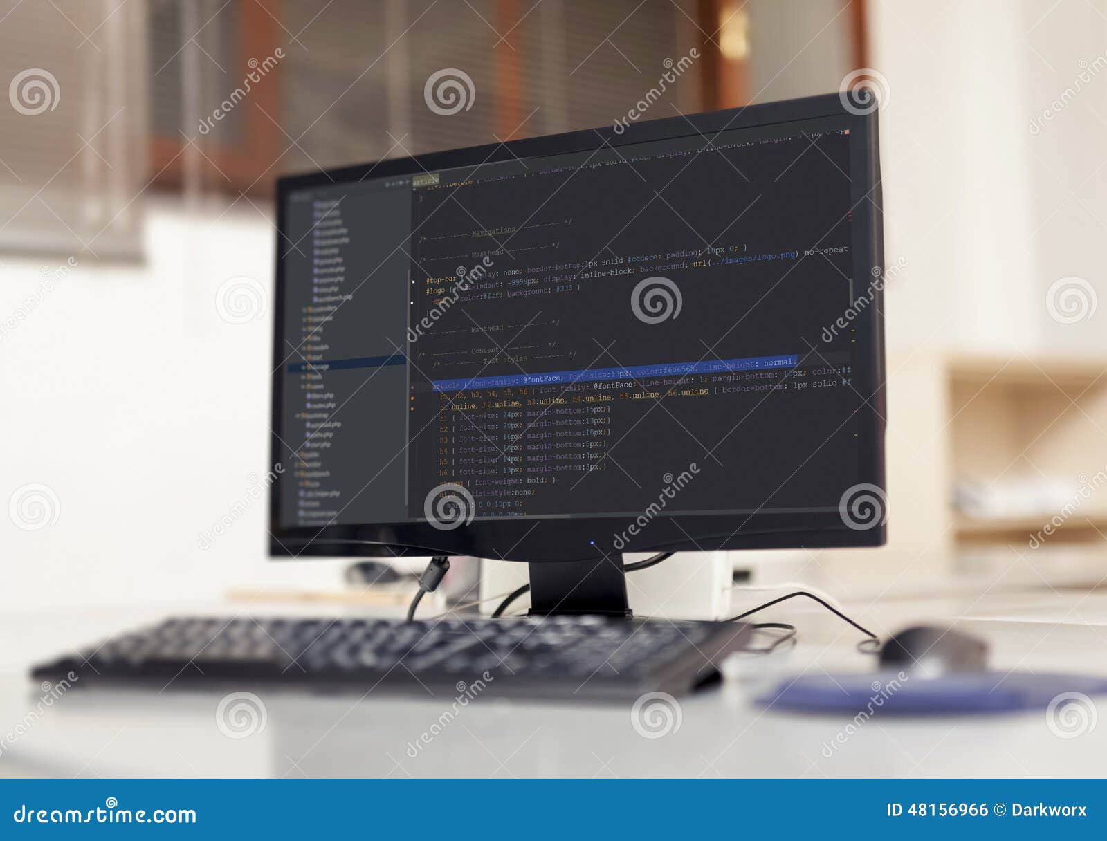 Source Codes on Computer Monitor Stock Photo - Image of bits, abstract ...