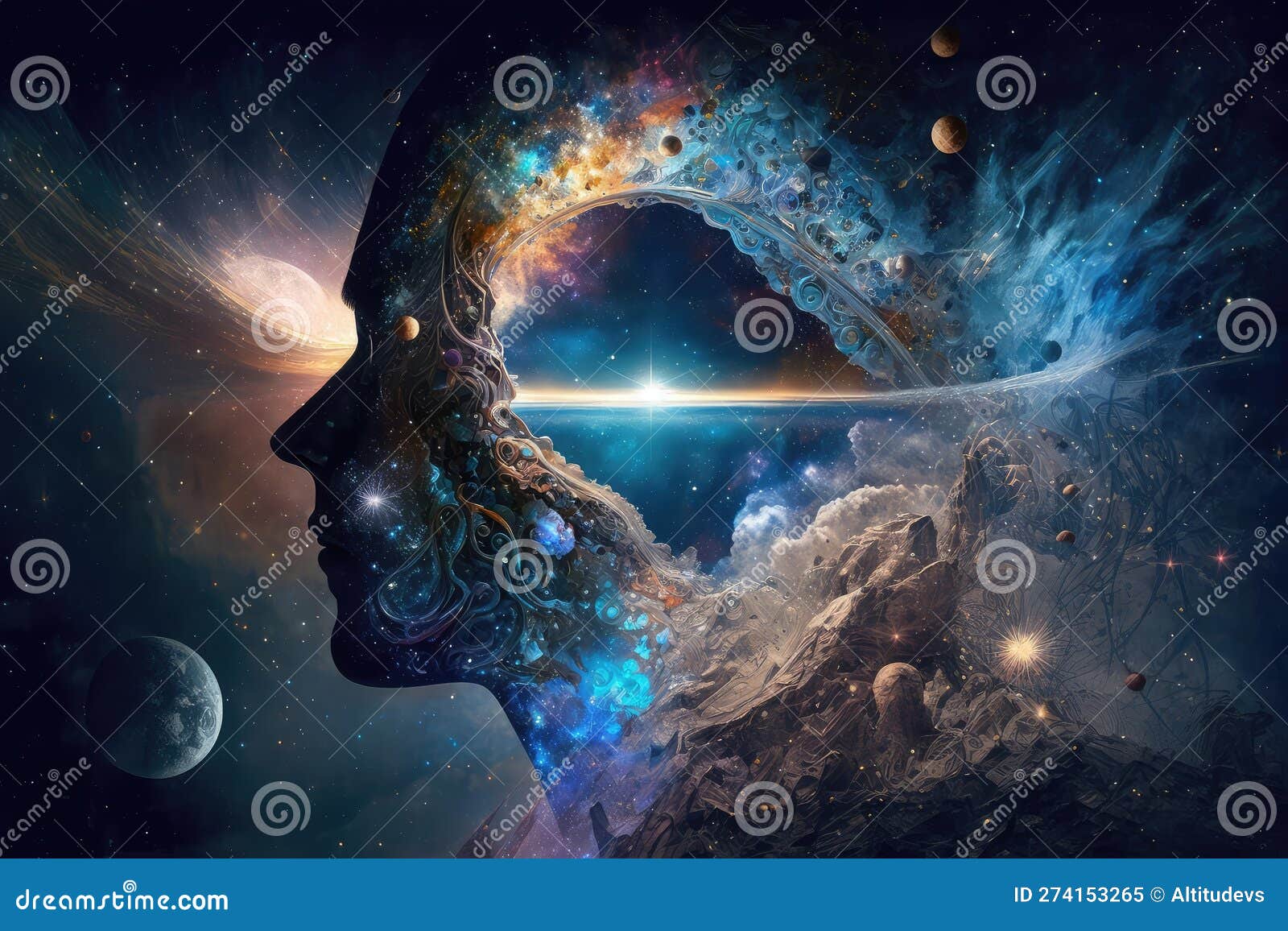 Source of Consciousness Bringing Awareness To the Universe, with Stars ...