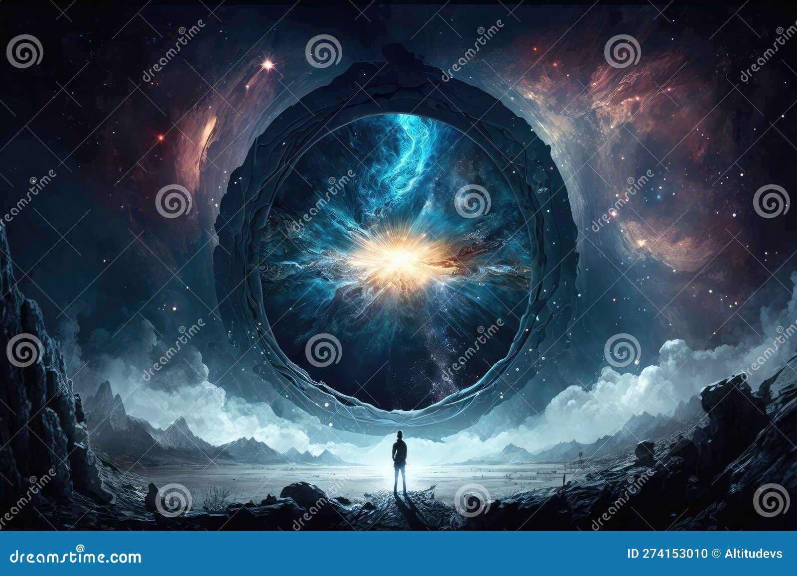 Source of Consciousness, with the Expanse of the Universe in the ...
