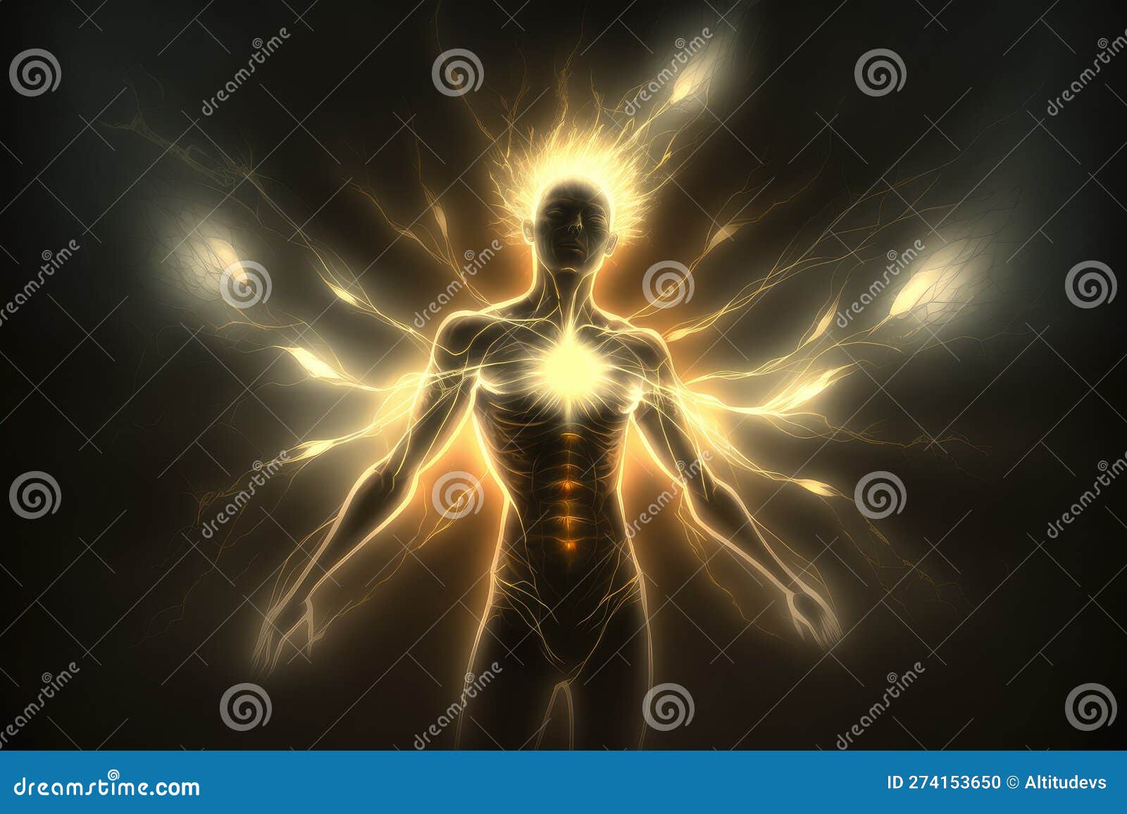 Source of Consciousness Flowing through the Body, Bringing Light and ...