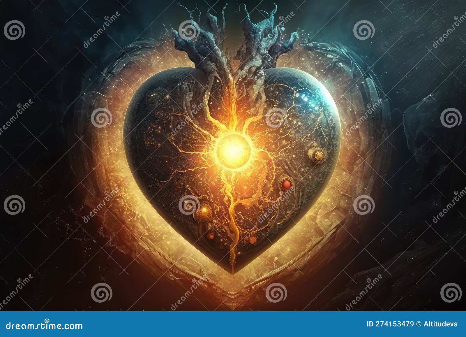 Source of Consciousness, Flowing through Human Heart, Bringing Light ...