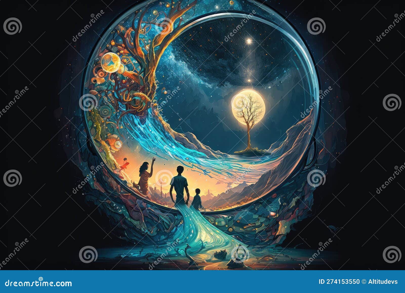 Source of Consciousness, Flowing through Time and Space, Connecting All ...