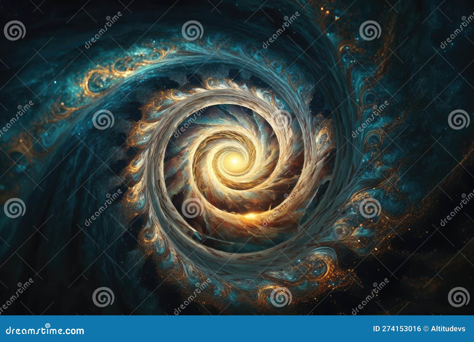 Source of Consciousness, Seen from Above, with Swirling Vortex of ...