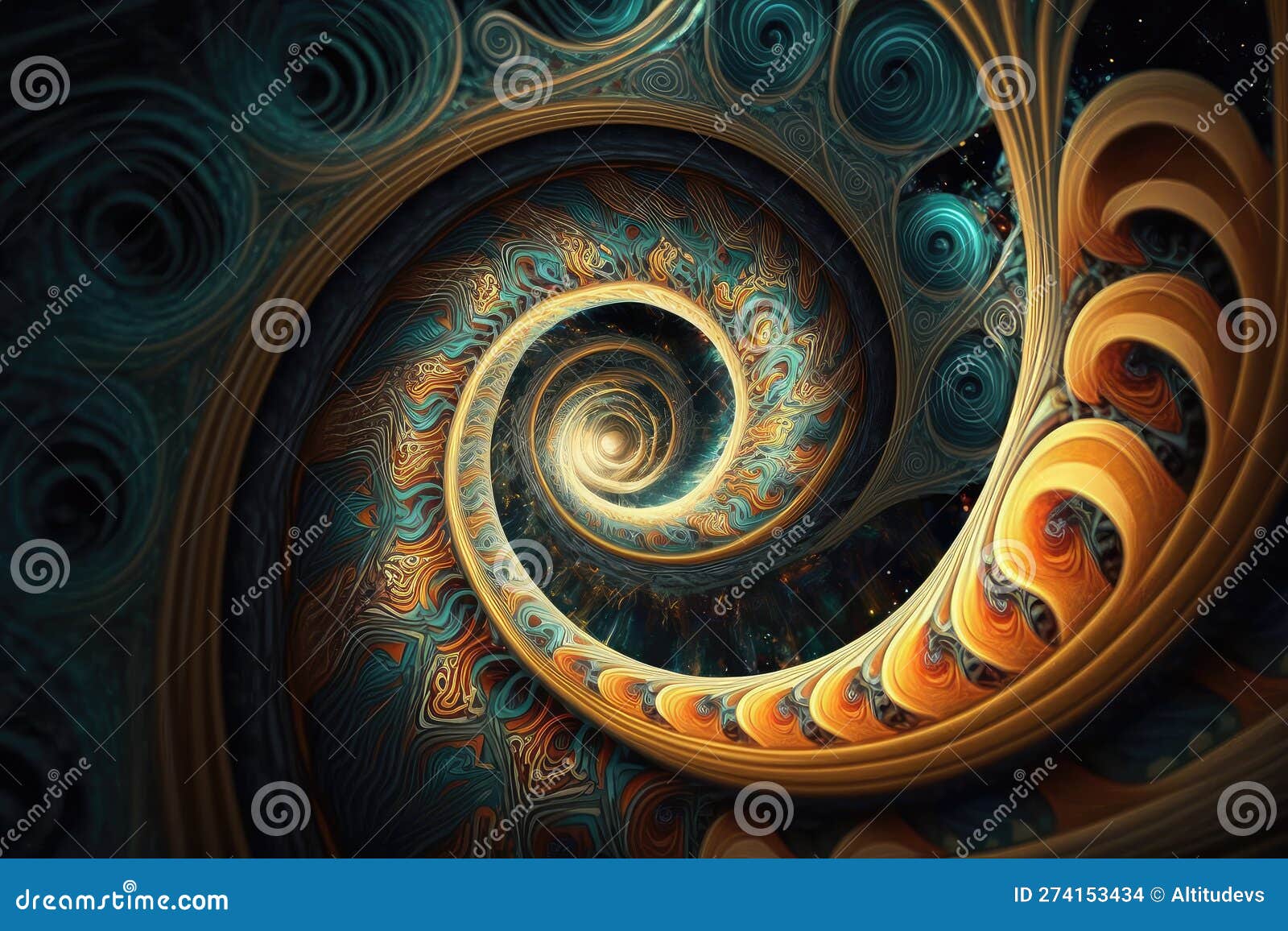Source of Consciousness, Seen from the Inside, with Infinite Swirls and ...